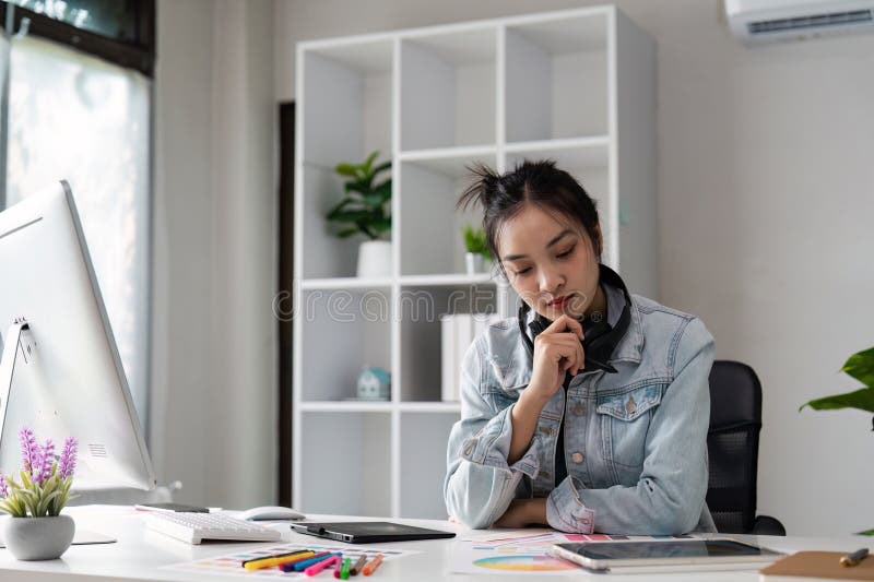 Focused Small Business Owner Working on Design and Development Projects ...