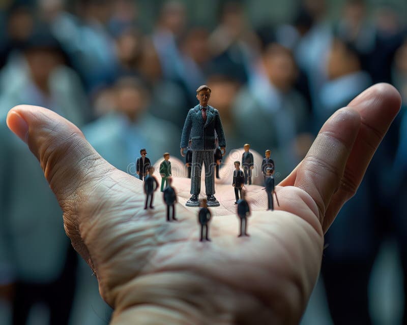 Focused on Small Figures in a Grip for Themes of Power Dynamics in ...