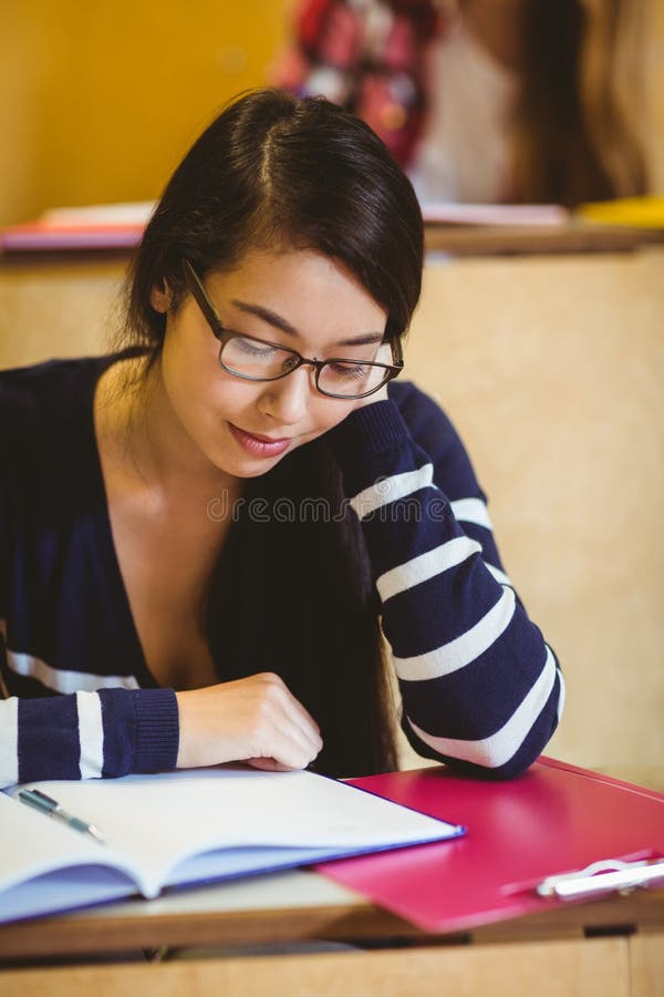 Focused Student Studying in the Computer Room Stock Photo - Image of ...