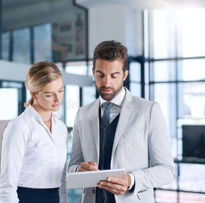 Focused on the Task at Hand. Businesspeople Working in Their Office ...