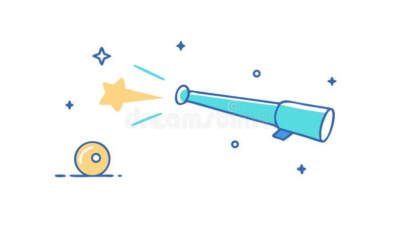 Focused Telescope Beam, Precise Scientific Viewing, Vector Design ...