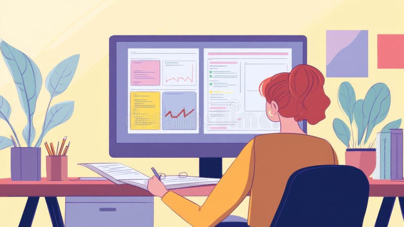 Focused UX Researcher Analyzing Behavioral Data at Desk Stock Photo ...