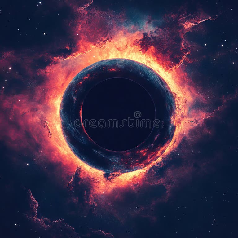 A Focused View of a Black Hole in Space, Encircled by Distorted Light ...