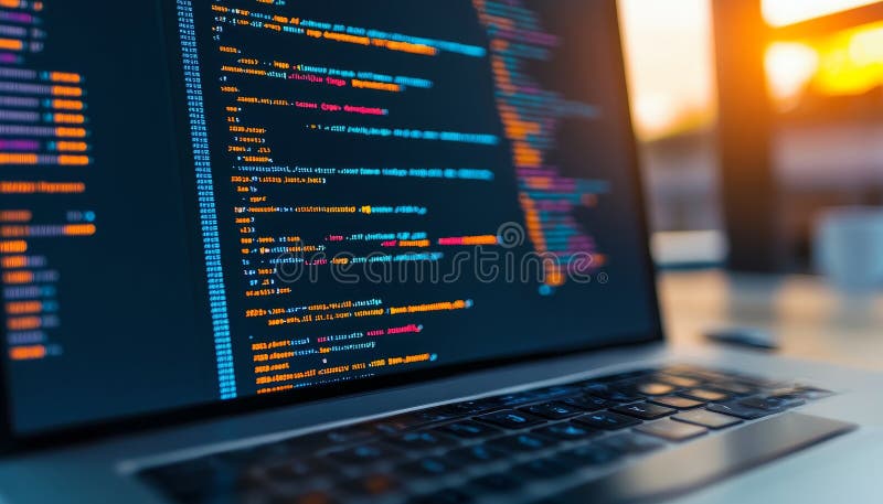 Focused View Of Secure Software Development Code Displayed On Computer Screen With Soft