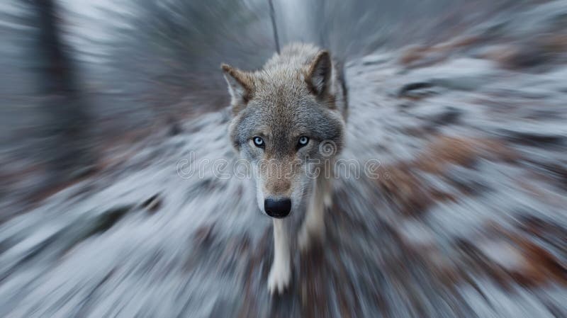 Focused Wolf. a Captivating Image of a Wolf with Sharp, Focused Eyes ...