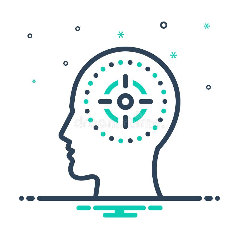 Mix Icon for Focuses, Focal Point and Observation Stock Vector ...