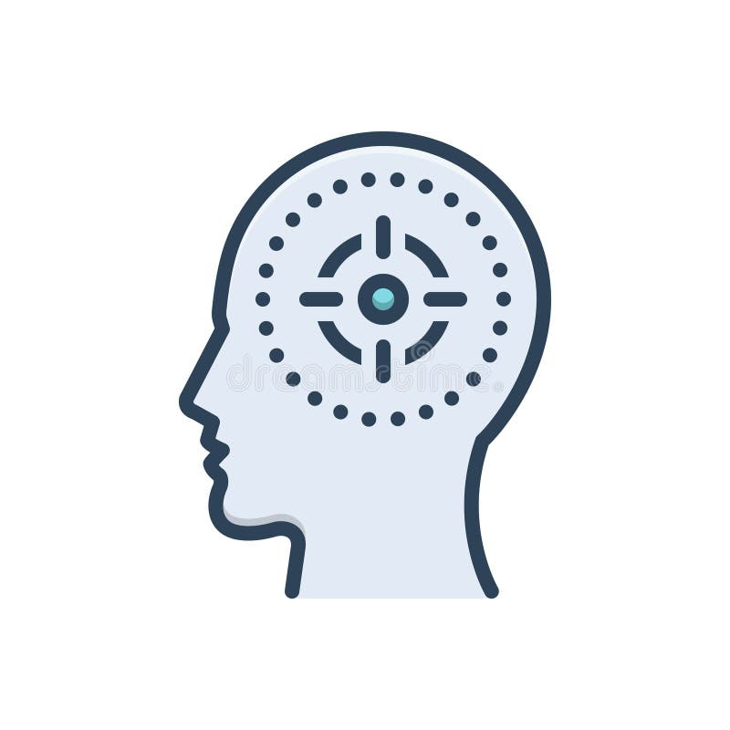 Color Illustration Icon for Focuses, Focal Point and Target Stock ...