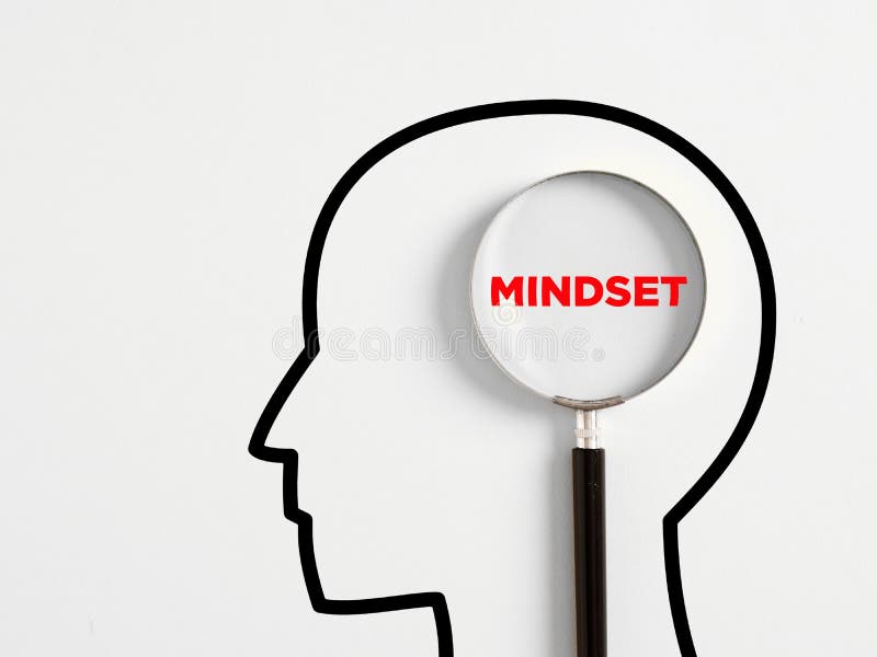 Focusing or Analyzing the Mindset. Magnifying Glass Magnifies the Word ...