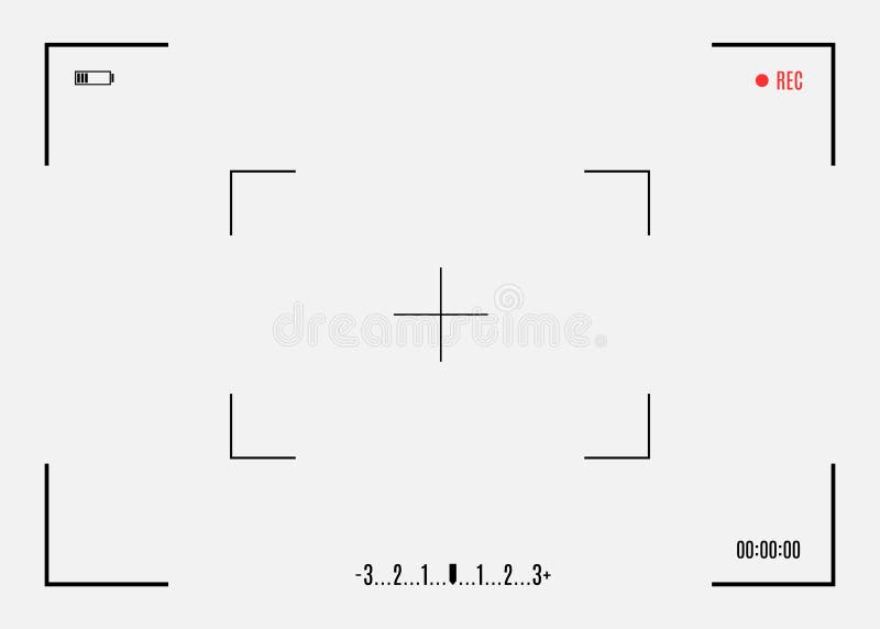 Focusing the Camera Screen or Focus Camcorder Image. Stock Illustration ...