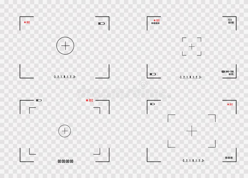 Focusing the Camera Screen or Focus Camcorder Image. Stock Illustration ...