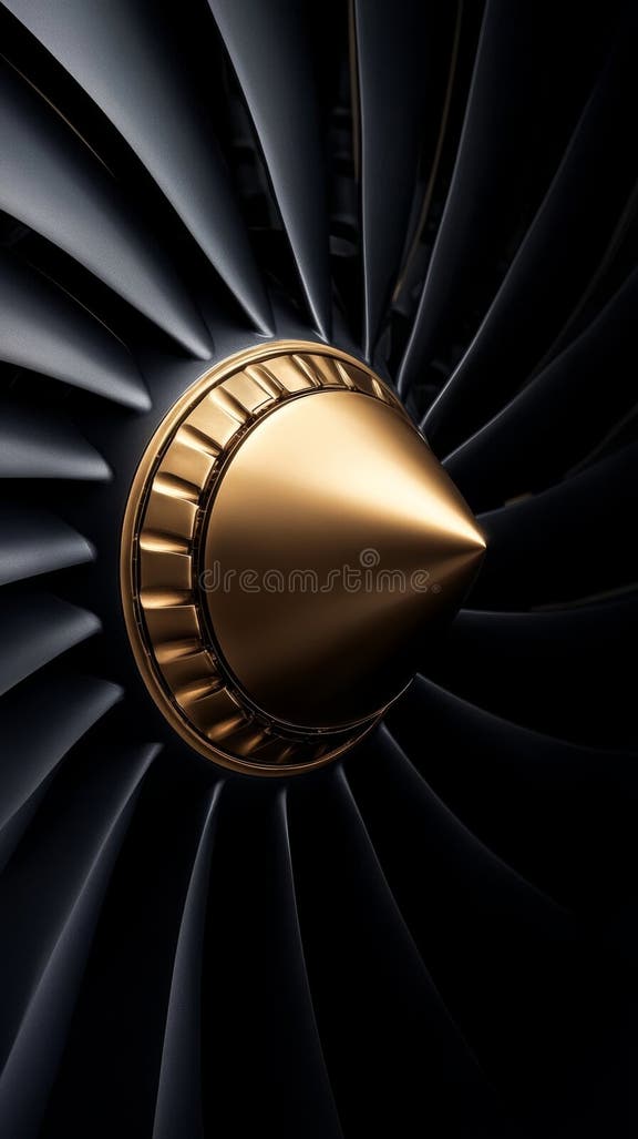 Detailed View of a Jet Engine Component Showcasing Aeromechanics and ...
