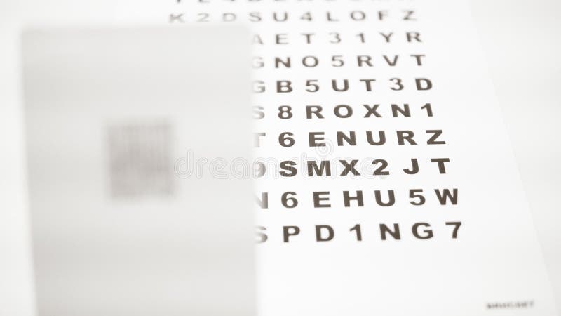 Focusing Front and Back Different Letters for Optic Inspection Stock ...