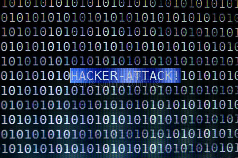 Focusing Hacker Attack Text On Computer Screen Stock Illustration Illustration Of Binary