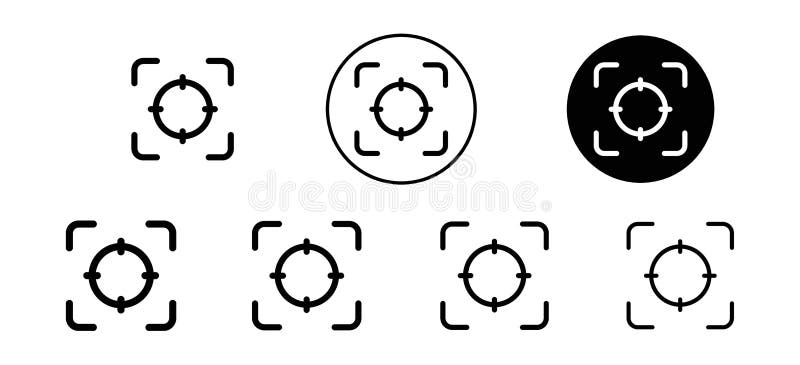 Focusing Icon Vector Set Collection for Web Stock Vector - Illustration ...