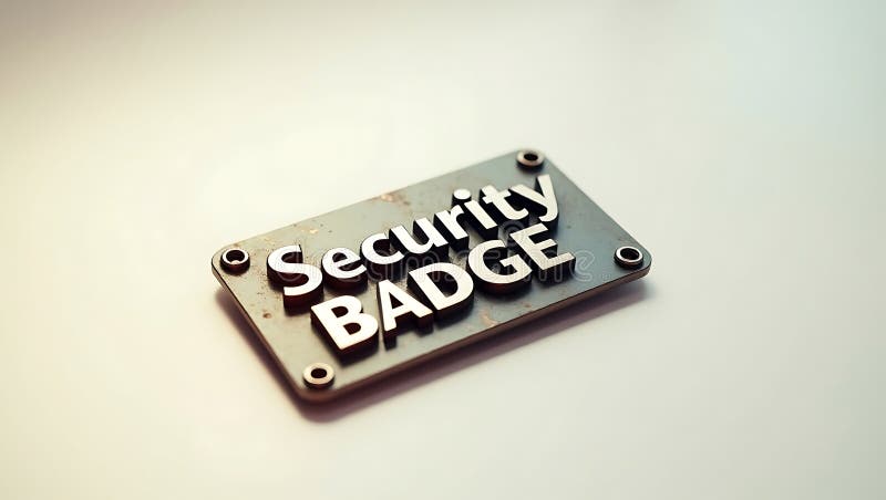 Security Badge with Bold Typography Emphasizing Identification and ...
