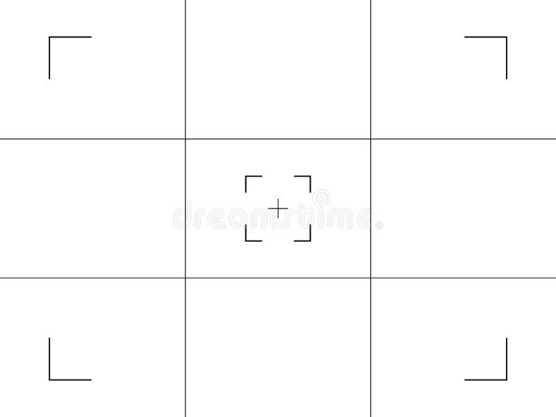 Focusing Screen of the Camera Viewfinder. Based Vector Template of ...