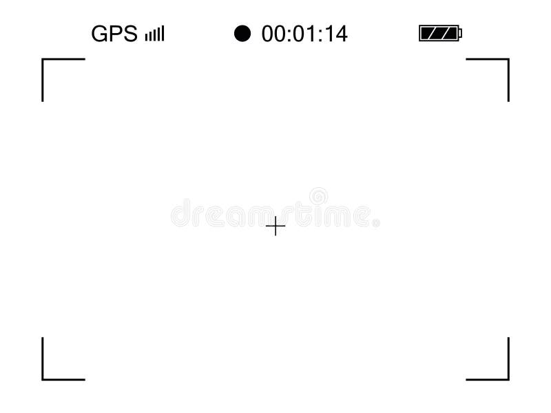 Focusing Screen of the Quadcopter Camera Viewfinder. Vector Template of ...
