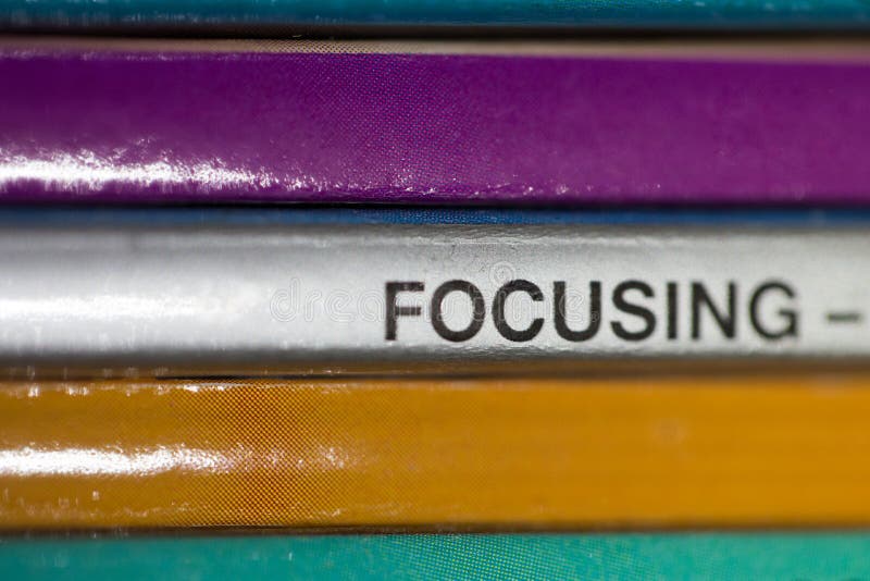 Focusing Text Rusty Close Up View in Vivid Colorful Abstract Background ...
