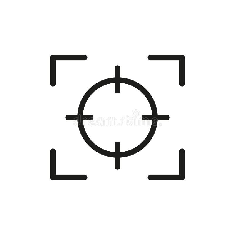 Focusing icon stock vector. Illustration of cross, center - 330177579