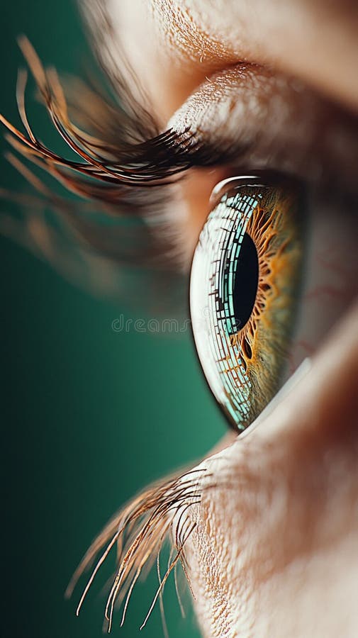 Focusing on the Vibrant Colors and Textures of a Human Eye, Showcasing ...