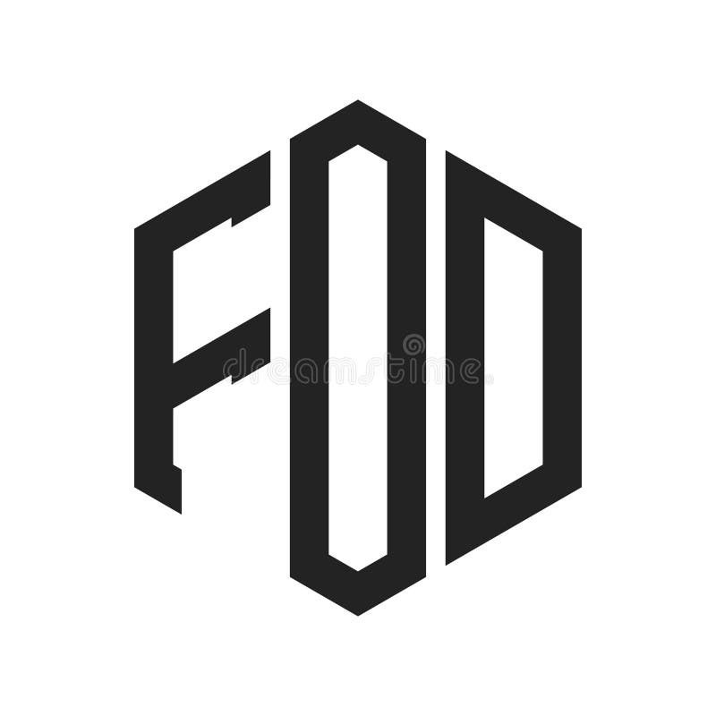 FOD Logo Design. Initial Letter FOD Monogram Logo Using Hexagon Shape ...