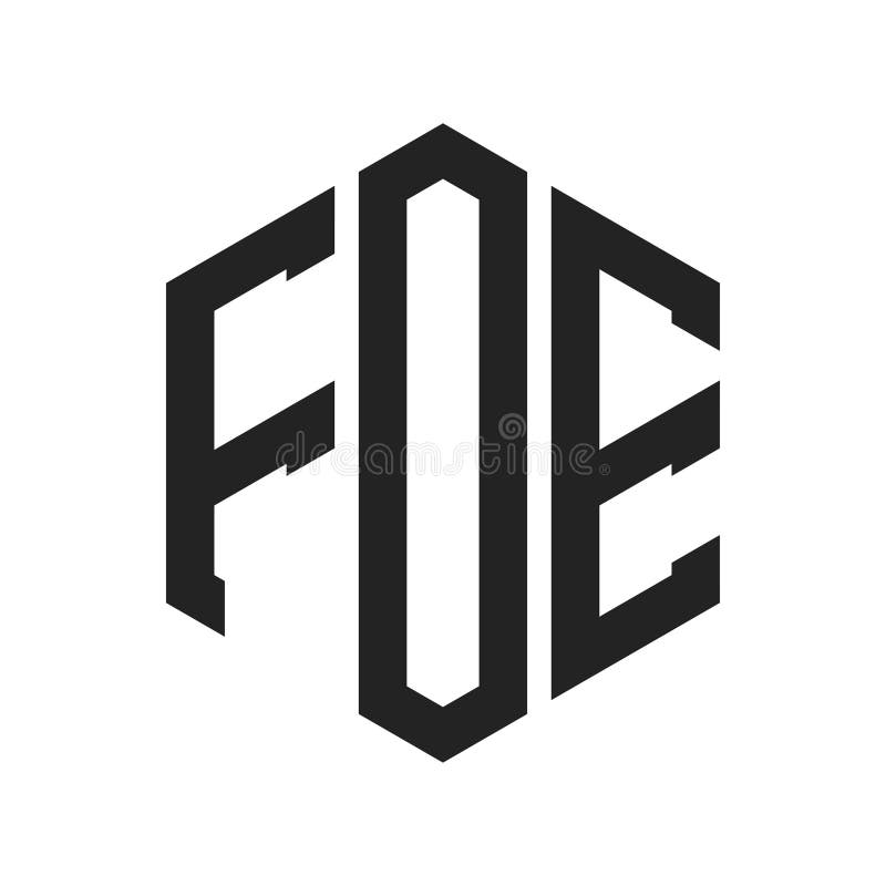 FOE Logo Design. Initial Letter FOE Monogram Logo Using Hexagon Shape ...