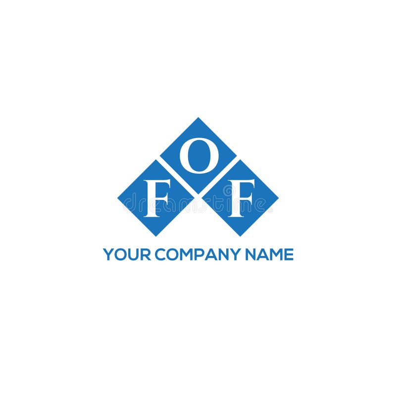 FOF Letter Logo Design on WHITE Background. FOF Creative Initials ...