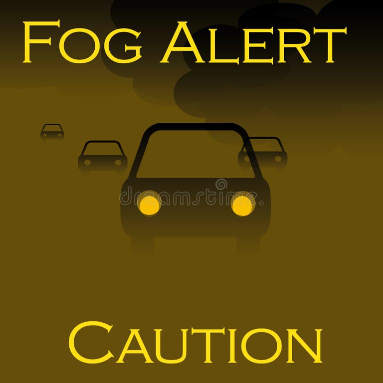 Fog alert stock illustration. Illustration of alert, commute - 23621557