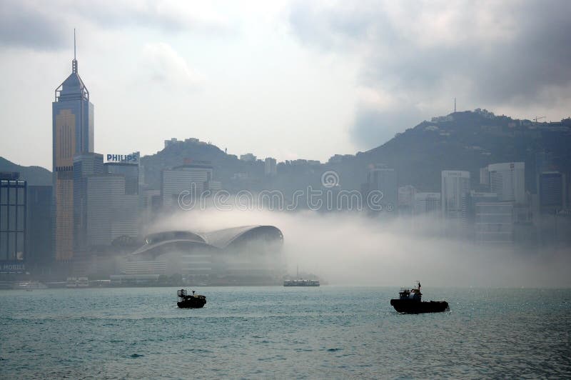 Fog around building stock image. Image of skyscraper - 13820467