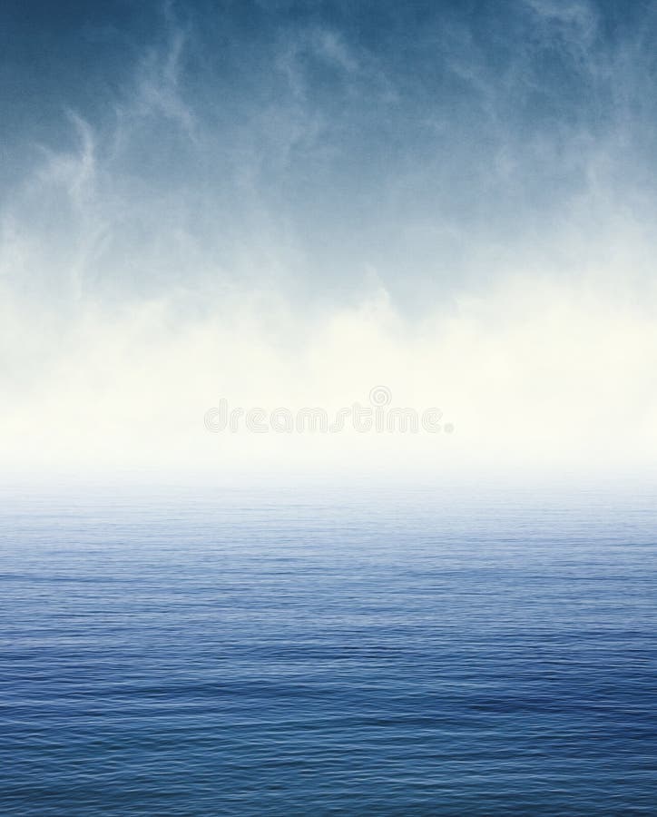 Fog on Blue Ocean stock image. Image of calm, clouds - 31455207