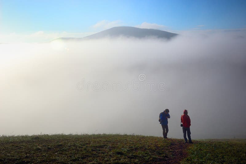 Fog in dream stock image. Image of glassland, blue, people - 4706867