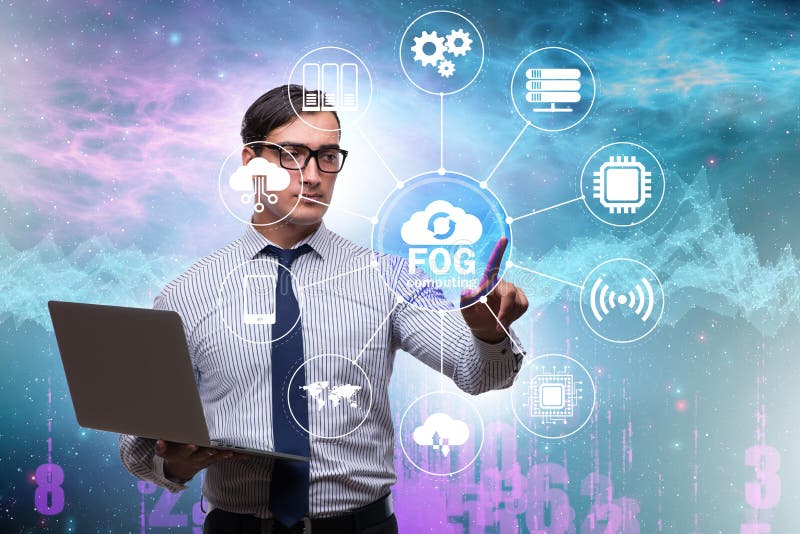Fog and Edge Cloud Computing Concept Stock Photo - Image of cloud ...