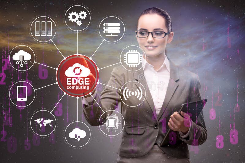 Fog and Edge Cloud Computing Concept Stock Image - Image of link, data ...