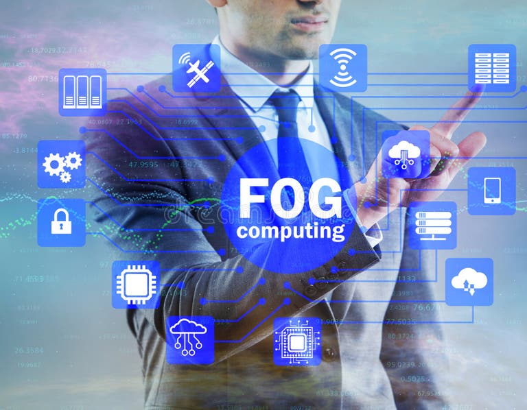 Fog and Edge Cloud Computing Concept Stock Illustration - Illustration ...