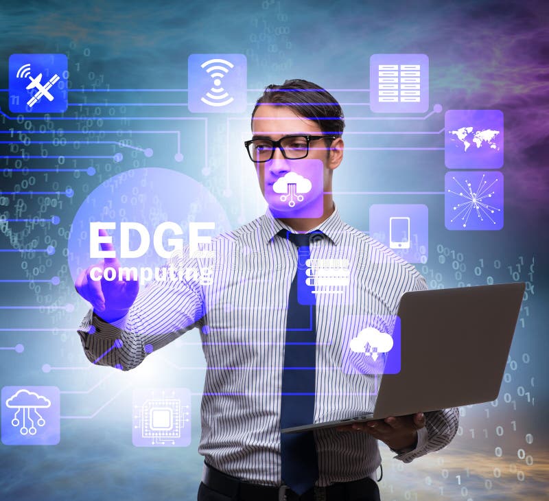Fog and Edge Cloud Computing Concept Stock Image - Image of business ...