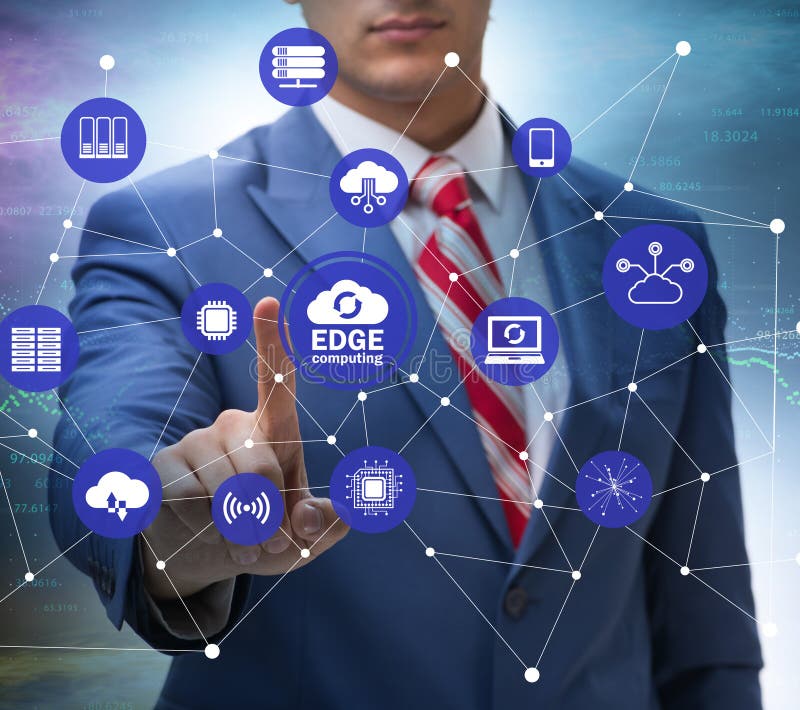 Fog and Edge Cloud Computing Concept Stock Photo - Image of distributed ...