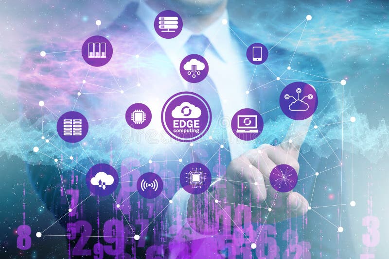 Fog and Edge Cloud Computing Concept Stock Image - Image of networking ...
