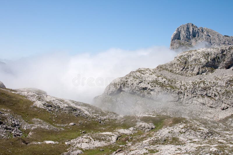 The Fog Growing Around Pena Remona Stock Image - Image of park, europa ...