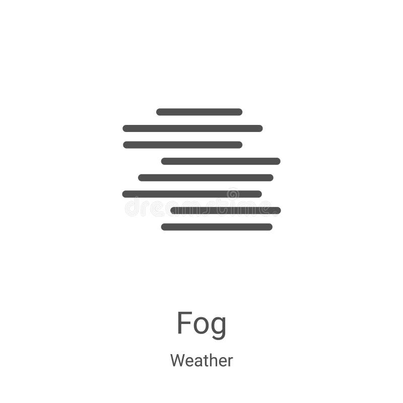 Fog Icon Vector from Weather Collection. Thin Line Fog Outline Icon ...