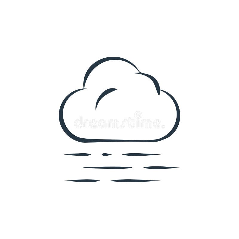 Fog Icon Vector from Weather Concept. Thin Line Illustration of Fog ...