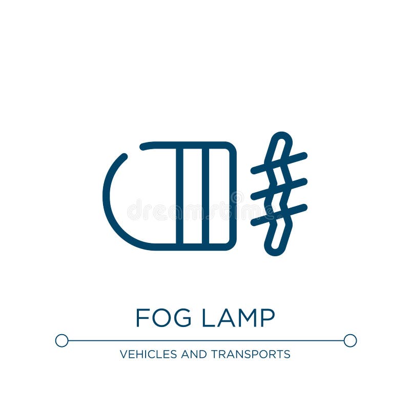 Fog Lamp Icon. Linear Vector Illustration from Vehicles Transport ...