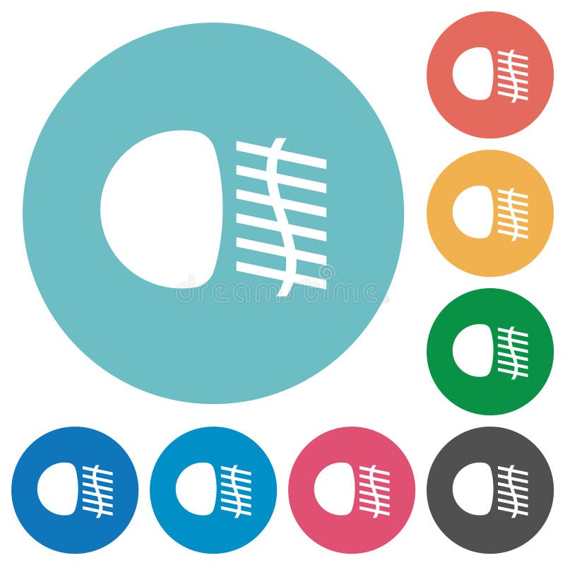 Fog Lights Flat Round Icons Stock Vector - Illustration of icons, bright: 206822861