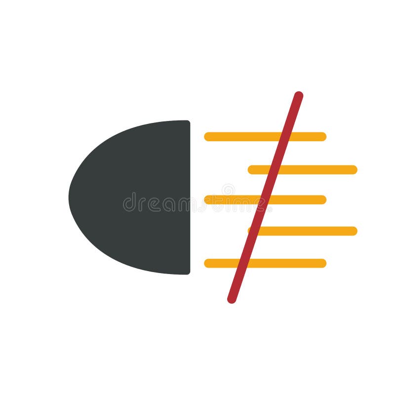 Fog Lights Icon on White Background, Vector Illustration Stock Vector ...