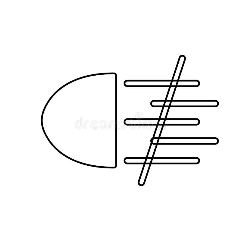 Fog Lights Icon on White Background, Vector Illustration Stock Vector ...