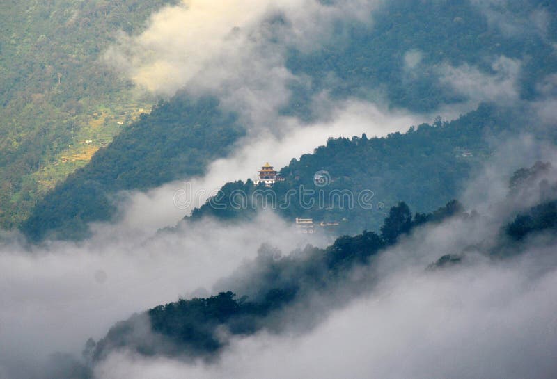 Fog and Mist Engulfed Array of Verdant Hills Stock Photo - Image of ...