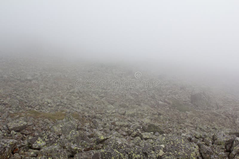 Fog. the Mist Over the Rocks. Fog Over the Mountains Stock Photo ...