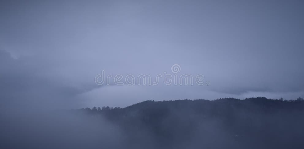 Fog in the Mountain Dramatic Composition Stock Photo - Image of ...