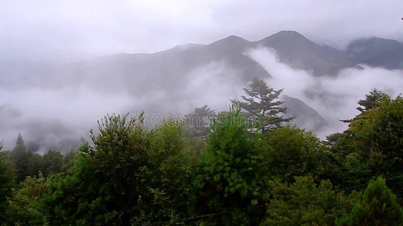 Fog in the Mountains Mitsumine. Very Pretty Stock Video - Video of park ...