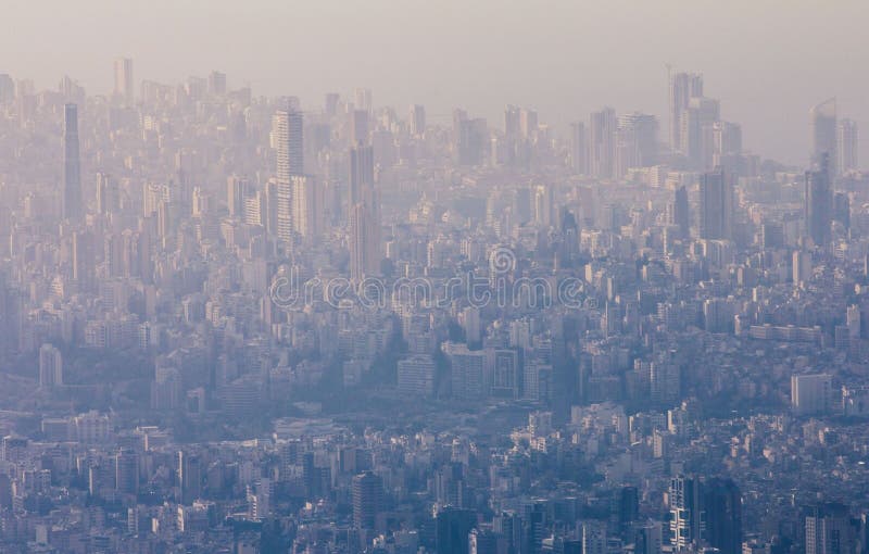 Fog Over the City of Beirut Stock Photo - Image of environmental ...