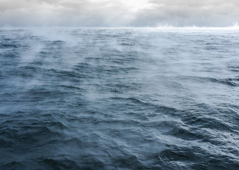 Fog Over the Open Ocean, Extreme Cold Weather Stock Photo - Image of ...